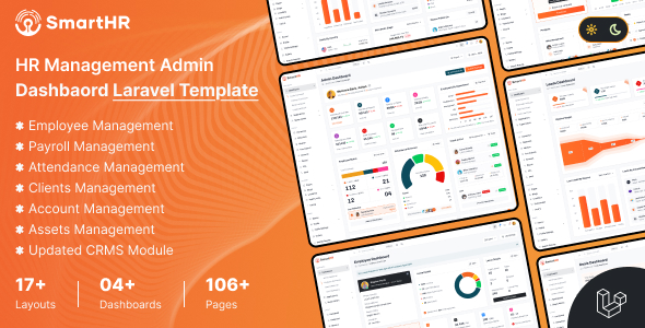 SmartHR - Laravel 12 HRMS & Project Management Admin Template