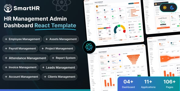 HR Management Admin React Template | SmartHR